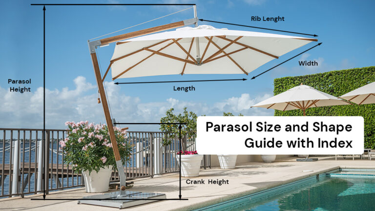 Parasol Size and Shape Guide - All Shapes From 2m to 9m